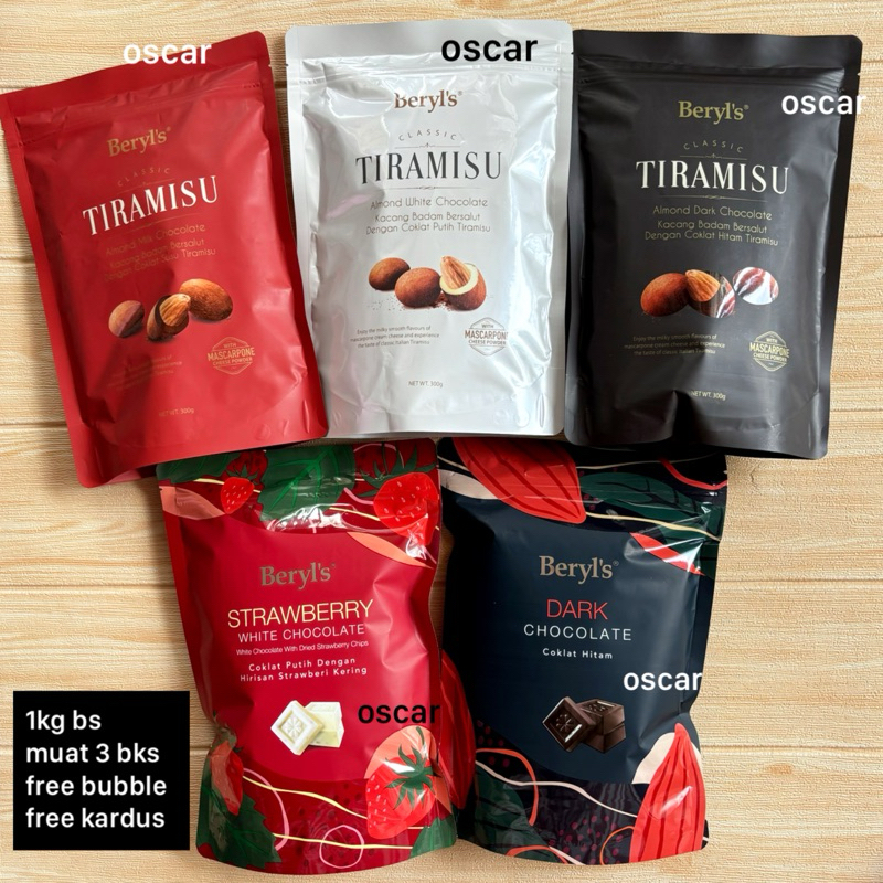 Jual FREE BUBBLE+KARDUS/Ready- Beryl's Tiramisu Almond White Chocolate ...