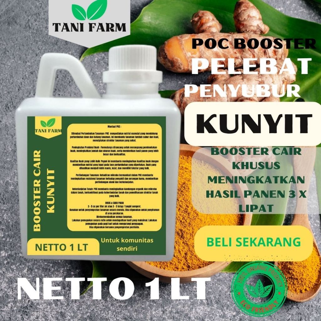 Jual RTF Pupuk Booster Pupuk Cair KUNYIT 1 LT Pupuk Semprot Untuk Tanaman KUNYIT Pupuk Perbanyak ...
