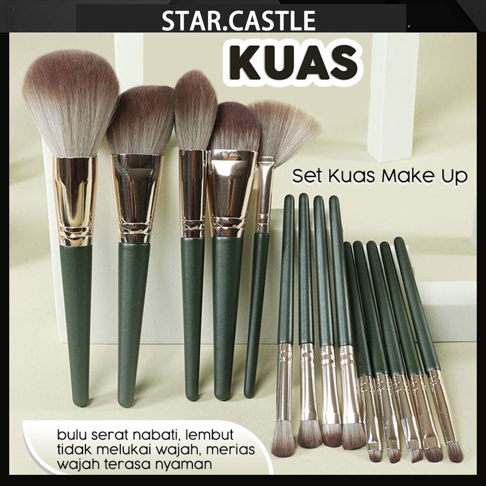 Jual 14pcs Kuas Make up Set Kosmetic Brush Powder Eye Shadow Foundation ...
