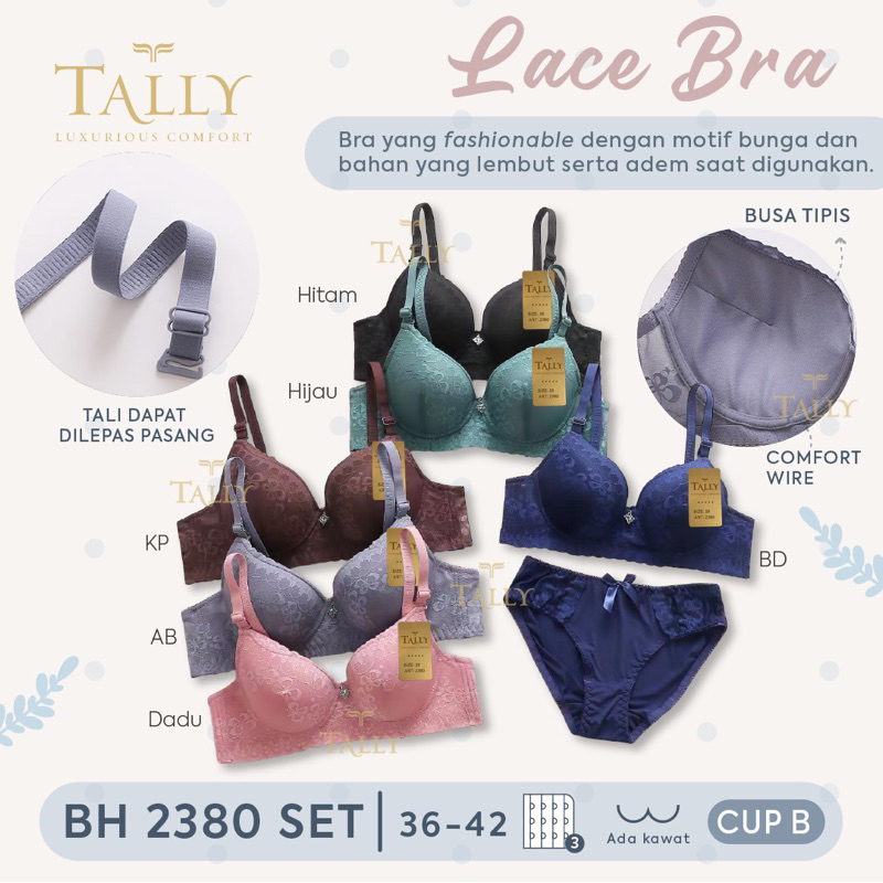 Jual Bh Set | Bra set + Cd Tally 2380 pakai kawat dan busa Standar ...