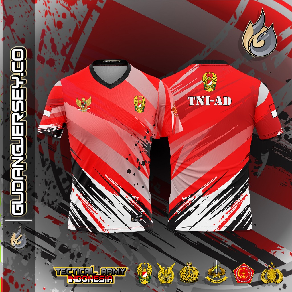Jual JERSEY TNI AD / TNI AL / TNI AU / POLRI FREE CUSTOM LOGO | Shopee ...
