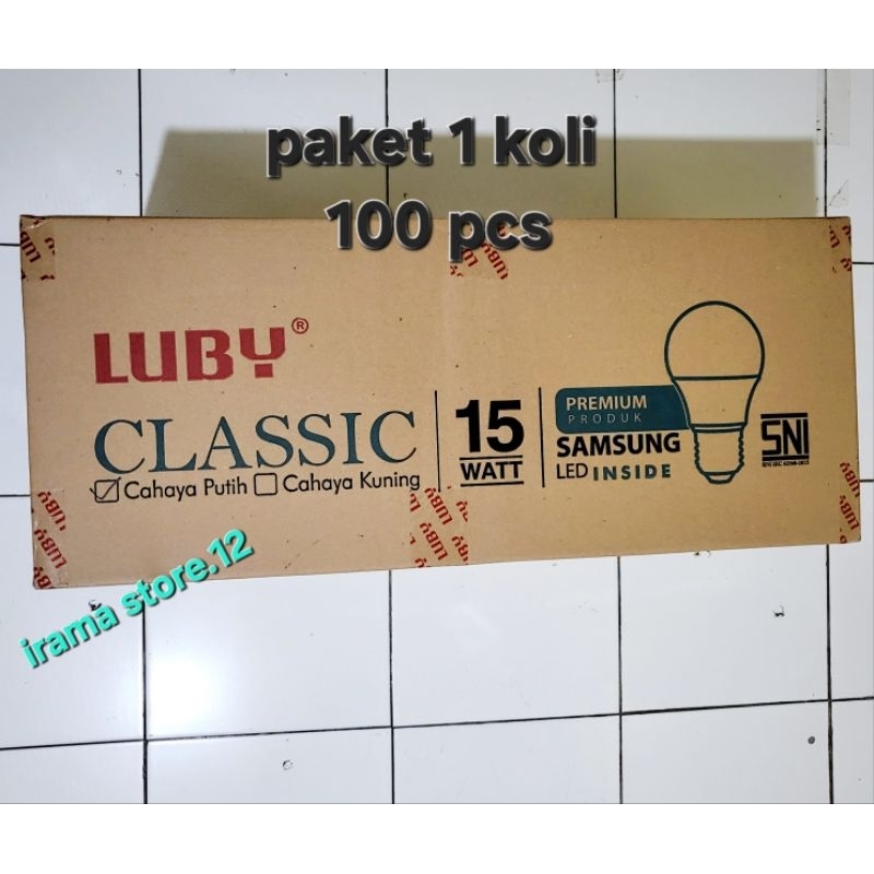 Jual Lampu Luby Classic 15 Watt / 15 Watt LED BULD Paket 100 Pcs / 1 ...
