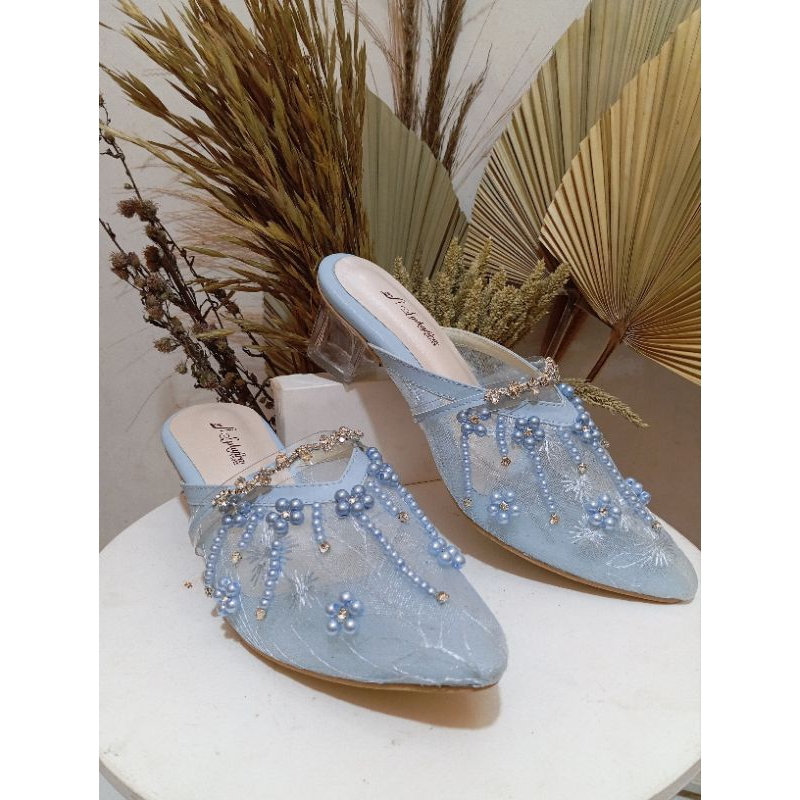 Jual Syhafira - Aiyla Wedding shoes heels wisuda hak kaca 5 cm baby ...