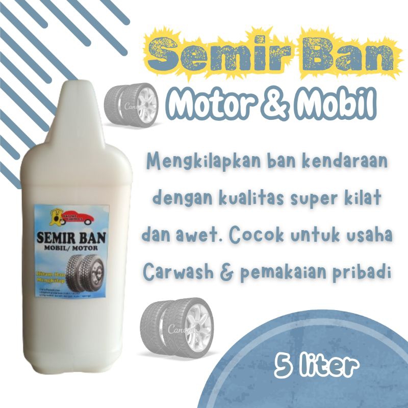 Jual Semir Ban Polish Pengkilap Ban Mobil dan Motor Kit Ban Kendaraan ...