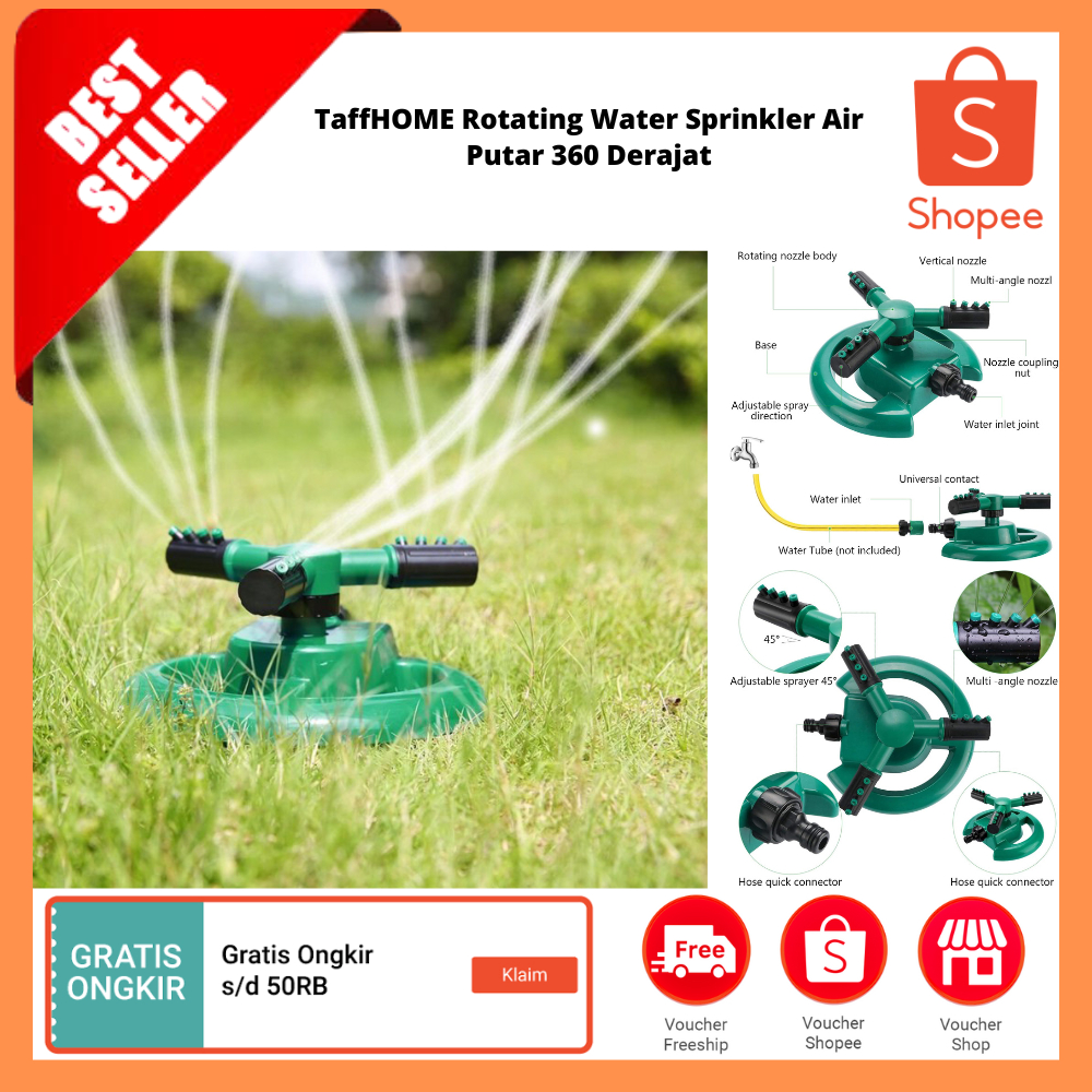 Jual Rotating Water Sprinkler Air Putar 360 Derajat / Sistem Penyiram ...