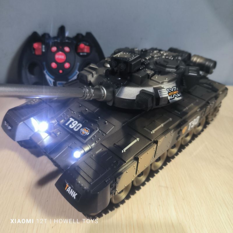 Jual mainan rc tank remote control tank perang militer 2.4 GHz / mobil remot kontrol tank ...