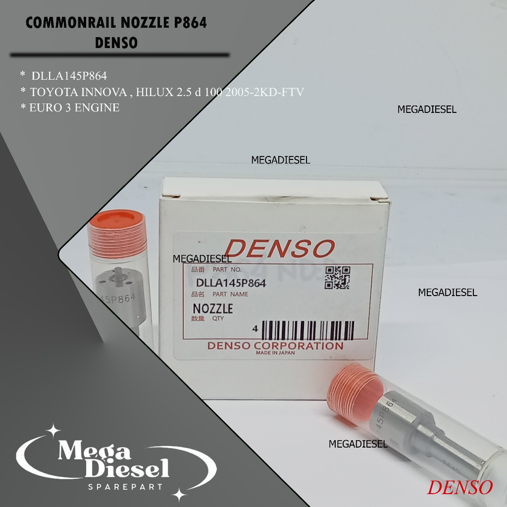 Jual DENSO Commonrail nozzle DLLA145P864 / P864 Commonrail Nozzle ...
