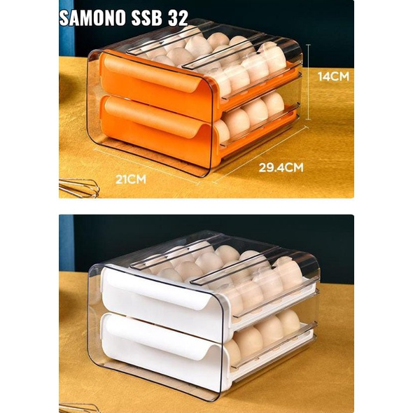 Jual Rak Telur 2 Susun Samono SSB32 / Wadah Telur Box 2 susun Serbaguna ...