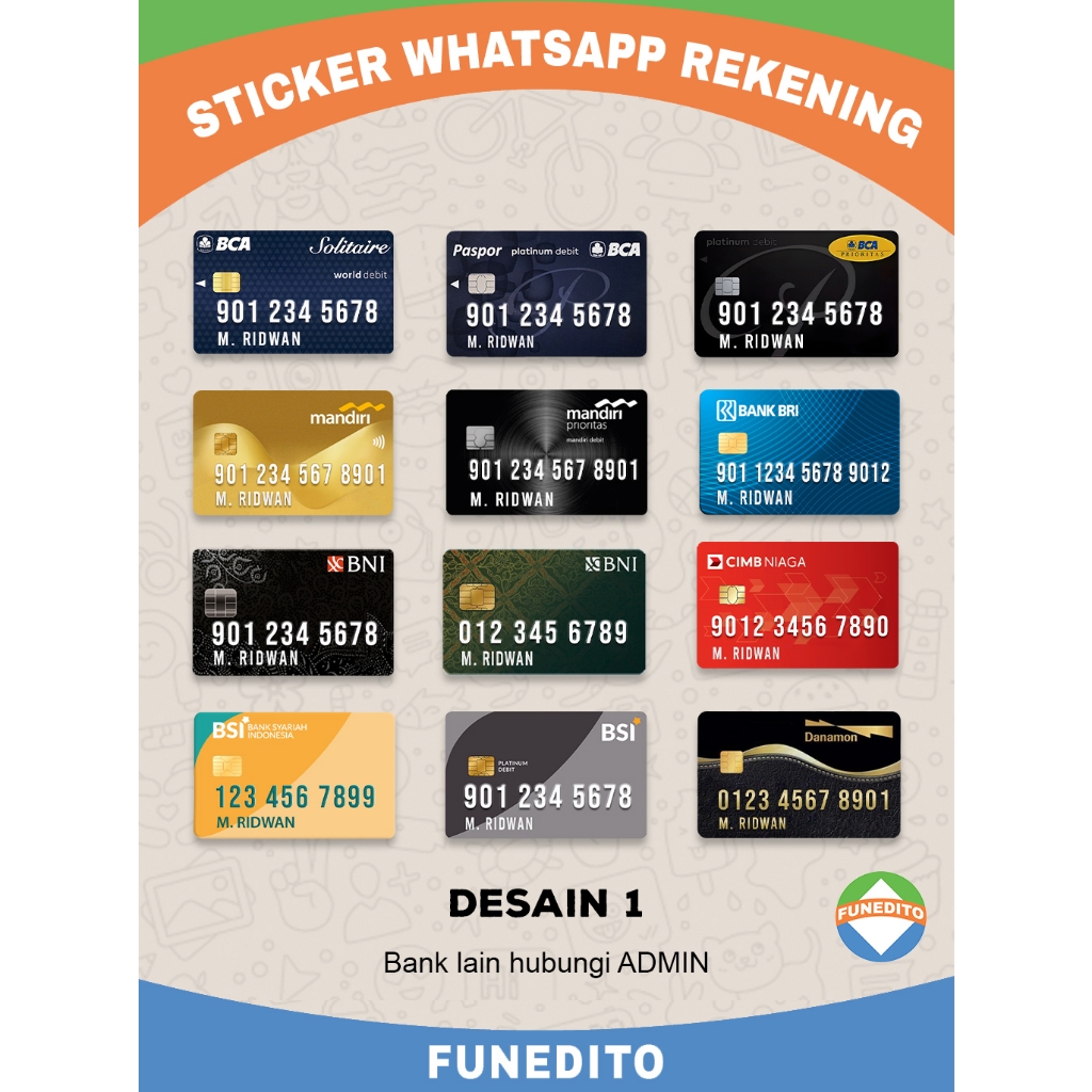 Jual Jasa Desain Sticker Rekening, Sticker E-wallet, Sticker Whatsapp ...
