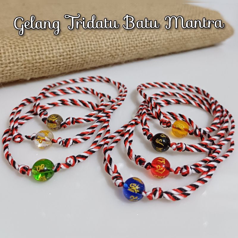 Jual Gelang Tridatu Bali Batu Mantra Keberuntungan | Shopee Indonesia