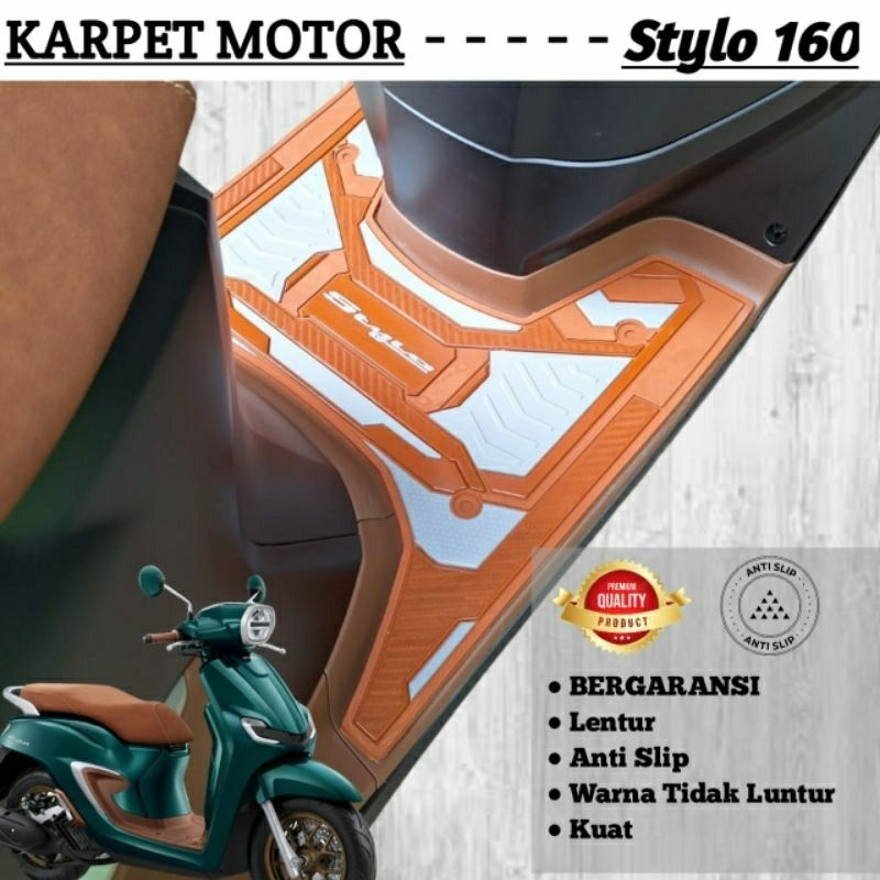 Jual Karpet motor STYLO 160 Alas pijakan kaki Honda STYLO 160 | Shopee Indonesia