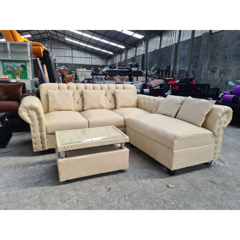 Jual SOFA L PUTUS KANCING SOFA MODERN SOFA MINIMALIS SOFA DUDUK ELEGAN ...