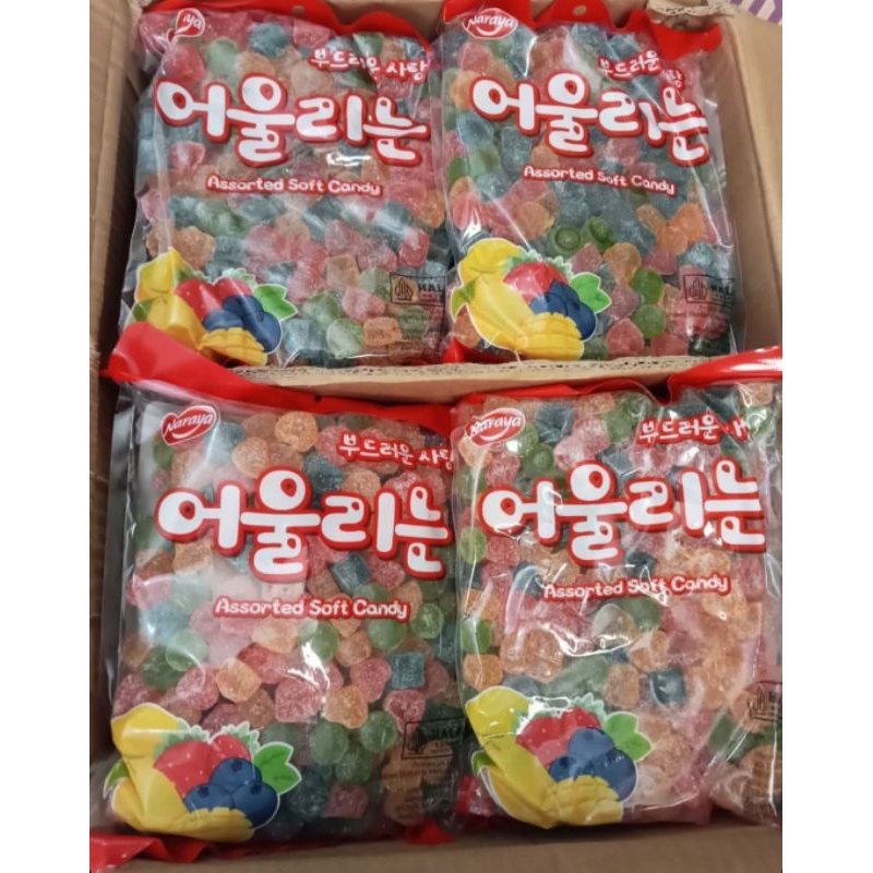 Jual Permen Assorted soft candy naraya mix fruits 1KG - Permen jelly ...