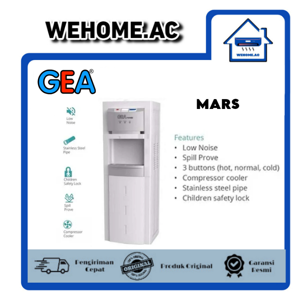 Jual Dispenser GEA MARS Galon Atas (Hot, Normal, Cold) | Shopee Indonesia