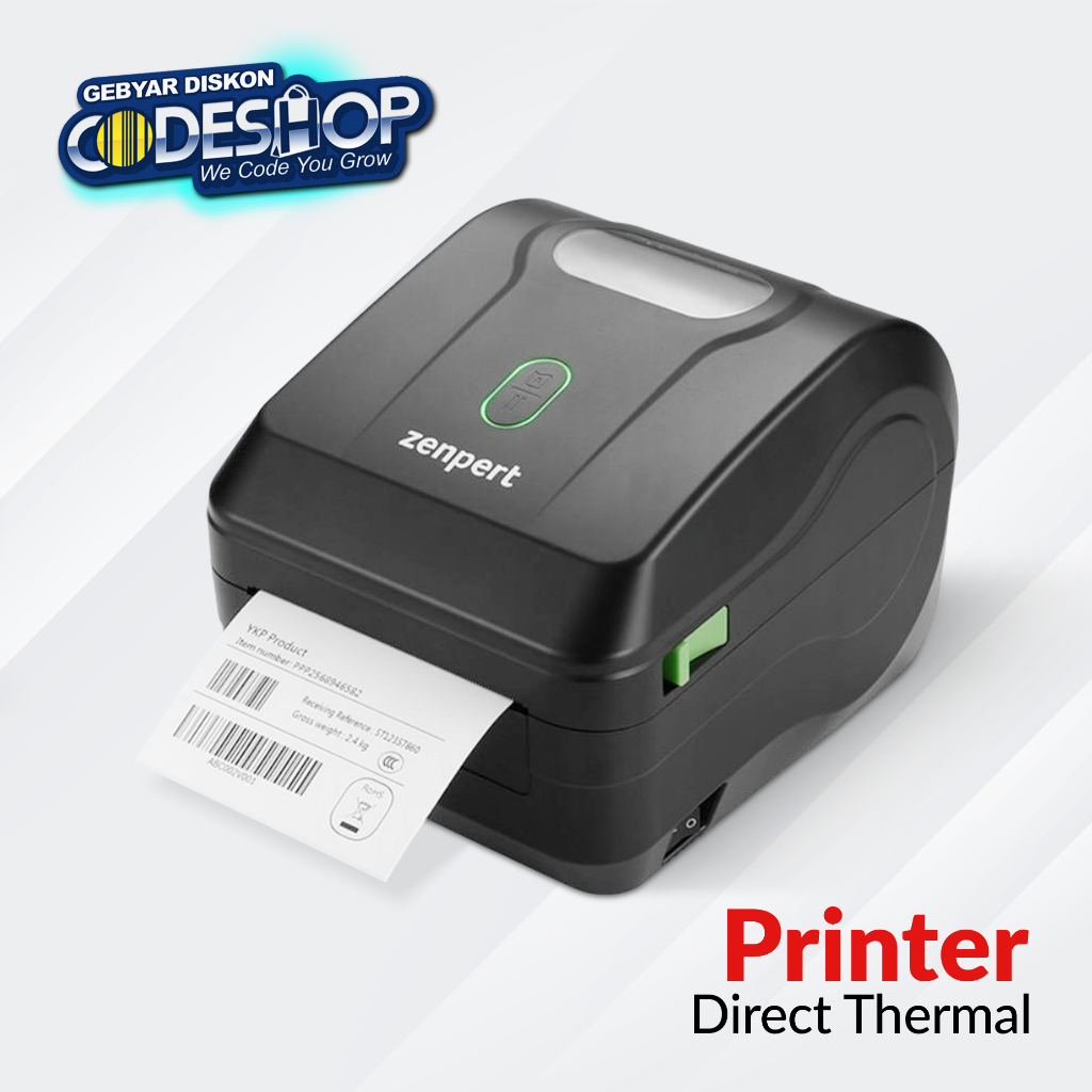 Jual Zenpert 4D520 Printer Barcode Direct Thermal 203 dpi USB Cetak Label Stiker | Shopee Indonesia