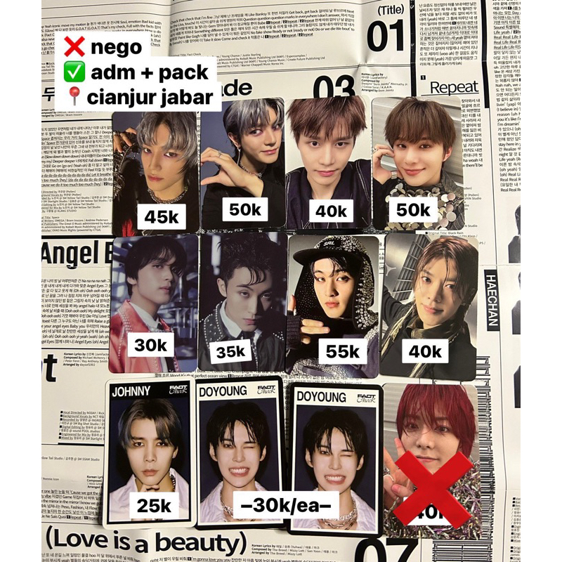 Jual [TAKEALL NEGO BY DM] AAB NCT 127 FACT CHECK JOHNNY YUTA TAEYONG ...