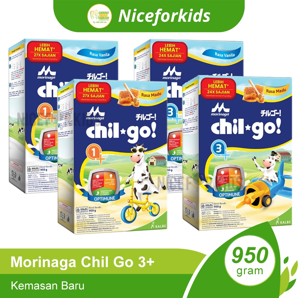 Jual Susu Morinaga Chil Go Powder 1+ dan 3+ 950gr Susu Bubuk Formula ...