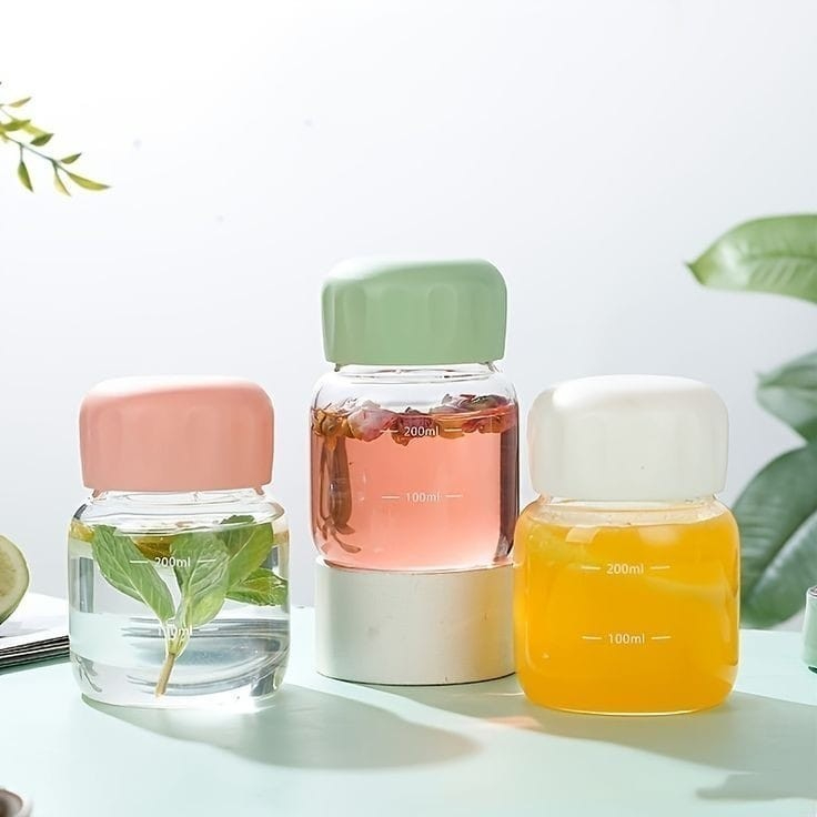 Jual AFM Botol Minum Jus Kaca Botol Minum Air Mini Anti Tumpah | Shopee Indonesia