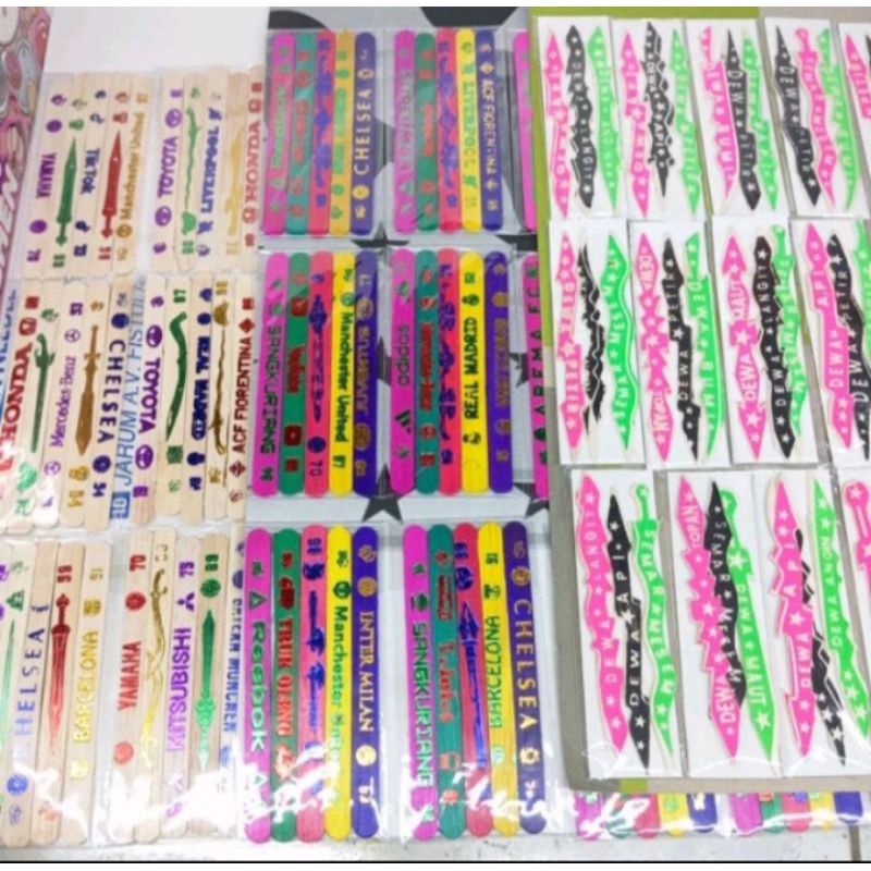 Jual Paket Hemat 3 Lembar Stik Motif Pedang Emas Mainan Stik Viral