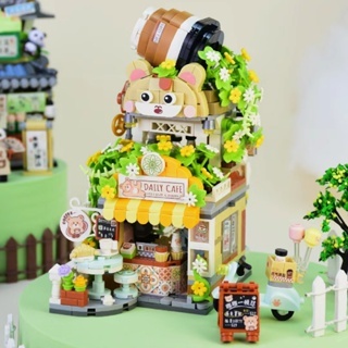 Jual FUNBLOCK - LOZ Street View Bear Cafe Panda Tea House Puzzle Block ...