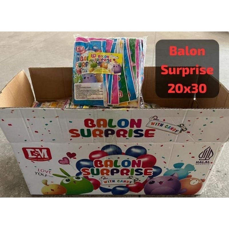 Jual Permen Cemilan Snack Balon Surprise Mainan Anak Murah (isi 30 pcs ...