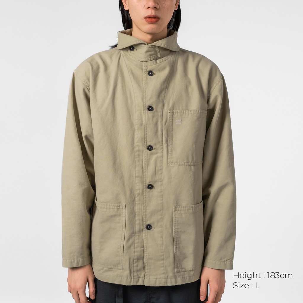Jual Bodypack Cleft Shawl Collar Jacket - Khaki | Shopee Indonesia