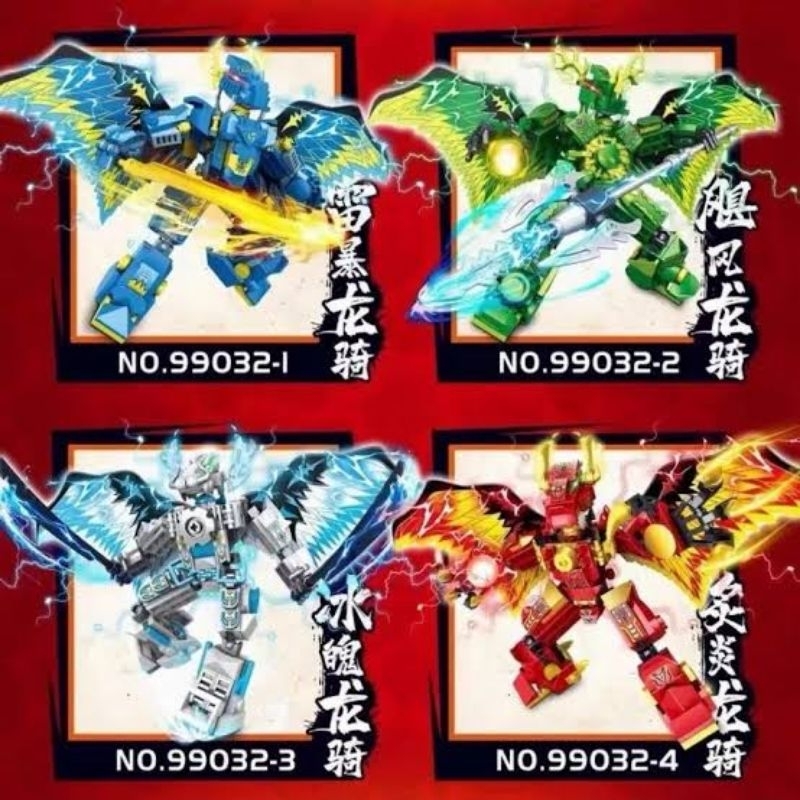 Jual mainan balok 99017 brick ninja naga fire dragon lord obm 99075 ...
