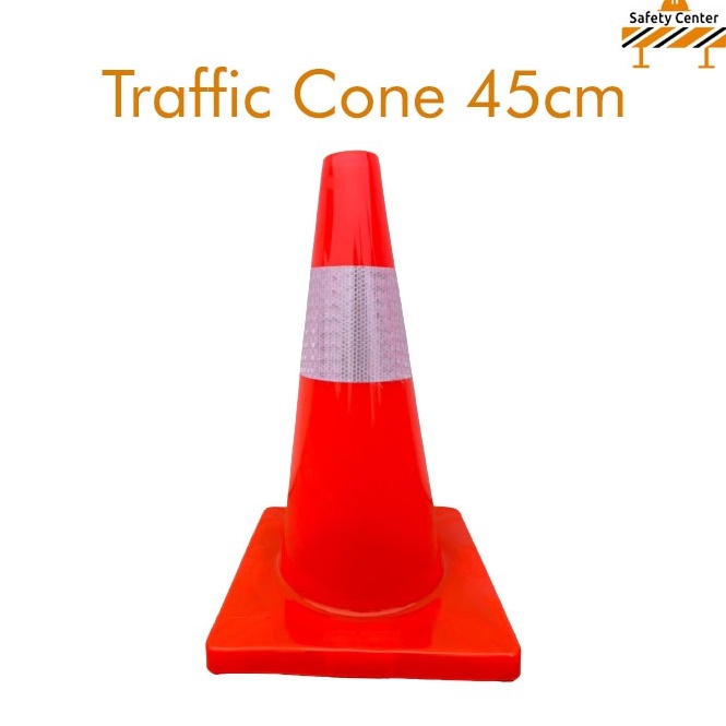 Jual Safety Traffic Cone 45 cm Traffic Cone Rubber 45cm Kerucut Lalu Lintas ART Q9C9 | Shopee ...