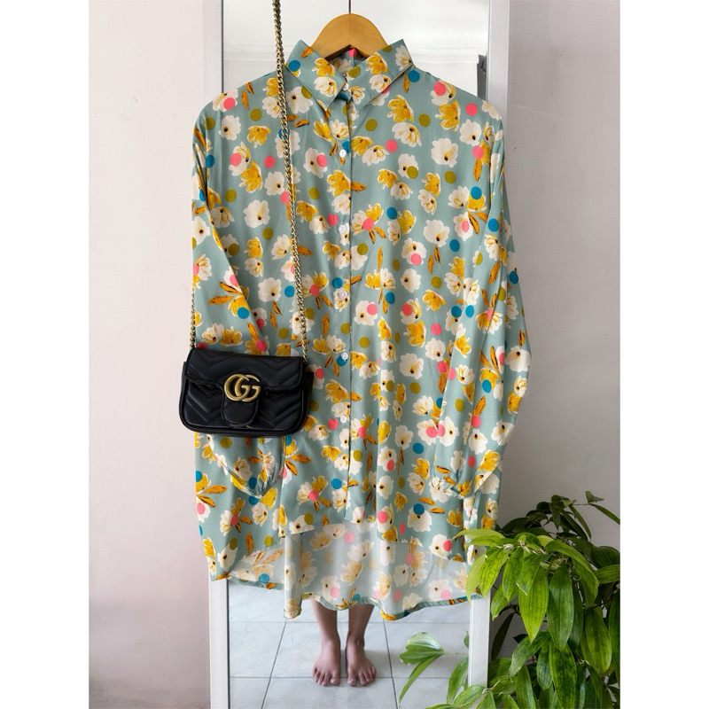 Jual OVERSIZE BLOUSE MOTIF - ATASAN RAYON FULL KANCING JUMBO / KEMEJA ...