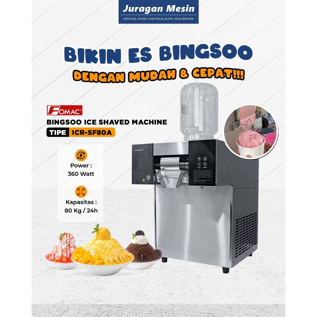 Jual FOMAC MESIN BINGSO Mesin Es Bingso Bingsoo Machine Mesin Es Bingsu ...