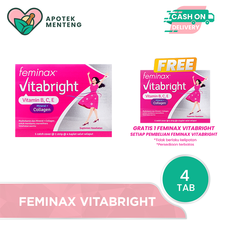 Jual Feminax VitaBright 4 Tablet - Suplemen Kesehatan Wanita | Shopee Indonesia
