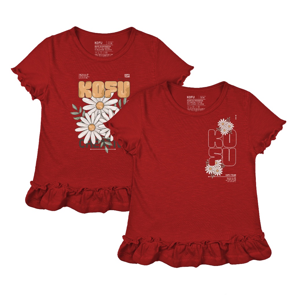 Jual KOFU KIDS - Pakaian Anak Model Terbaru Baju Kaos Rufle Anak ...