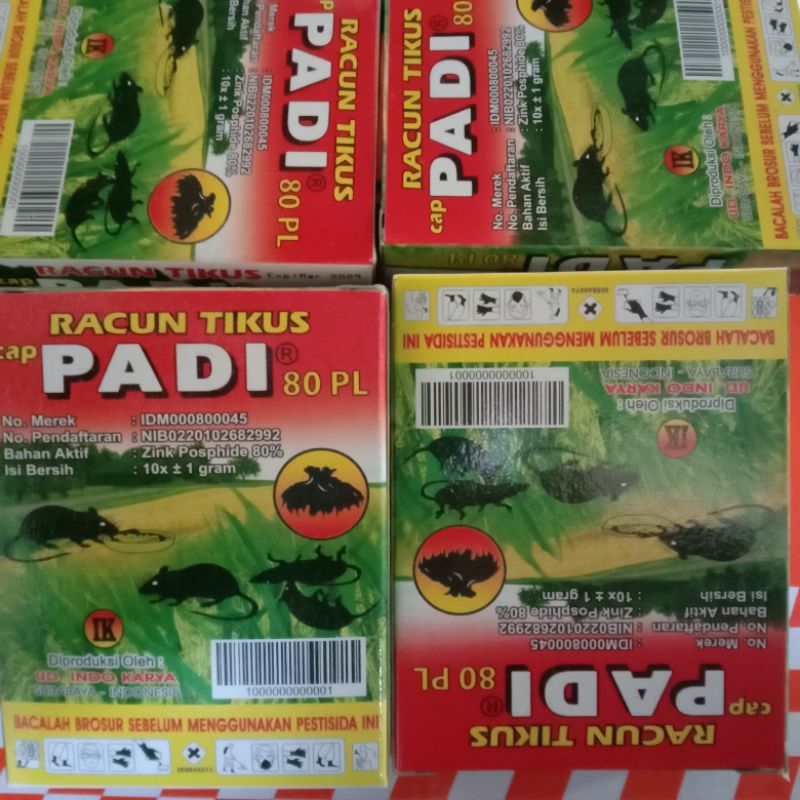 Jual Racun tikus bubuk cap padi 1 kotak | Shopee Indonesia
