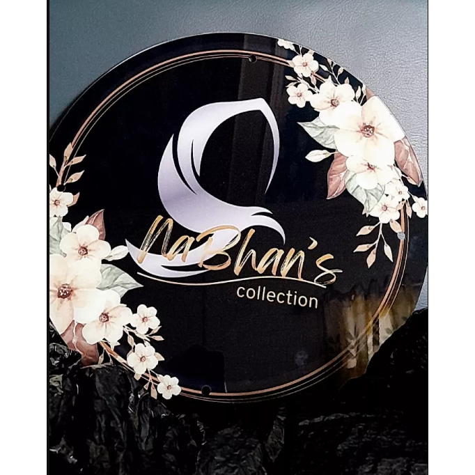 Jual Plang nama toko Bulat, Plang nama ruangan, plang nama akrilik ...