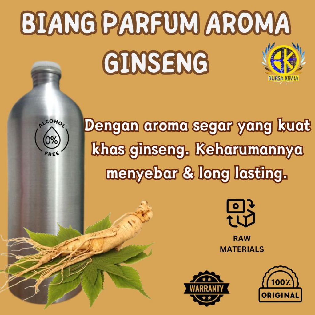 Jual Biang Parfume Aroma Ginseng 100gr / Bibit Minyak Wangi Ginseng Non ...