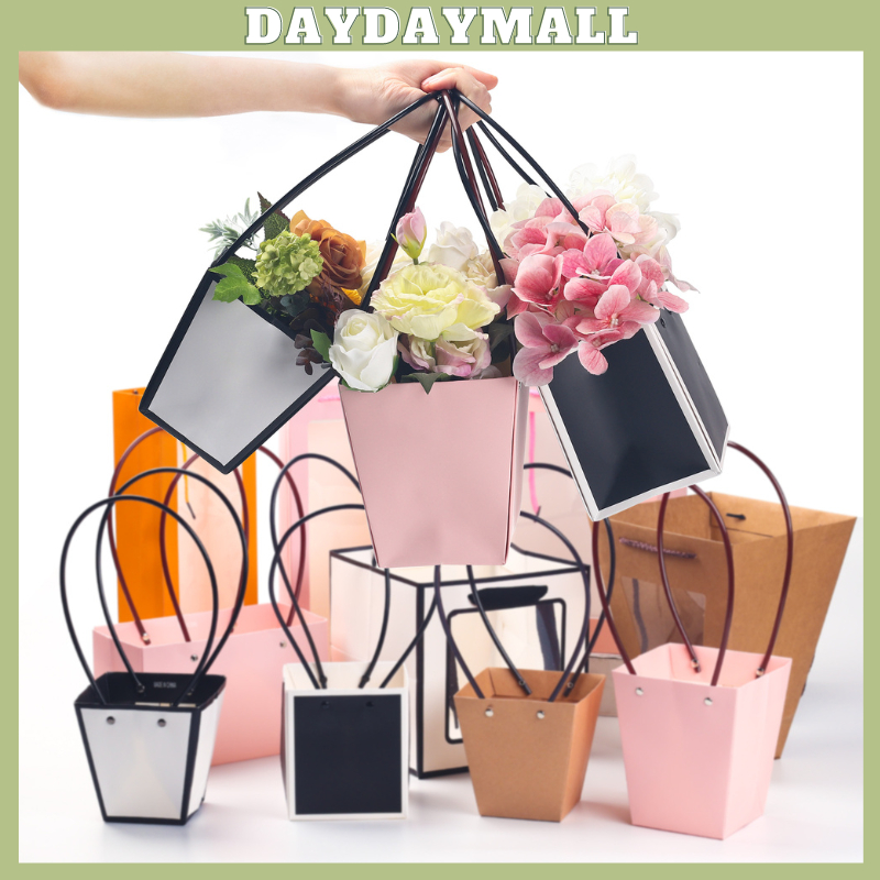 Jual Flower Packing Paper Bag Gift Box Tas Bouquet Flower Handbag EMYDA ...