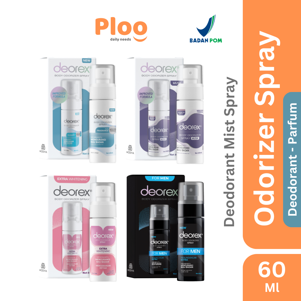 Jual Deorex Body Odorizer Spray Non Fragrance // Musk Fragrance // For ...