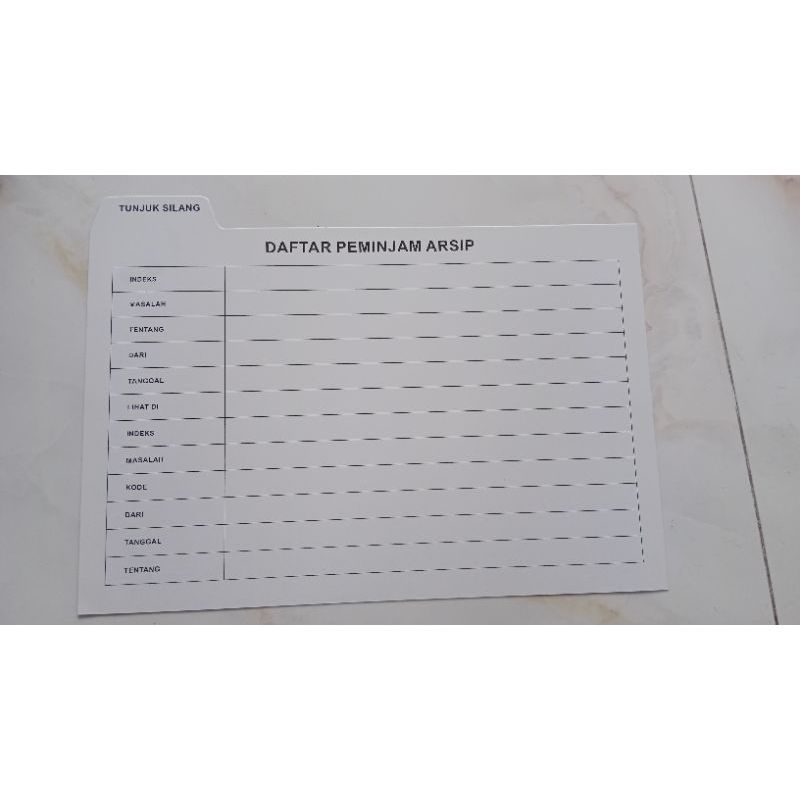 Jual HANGING FILE FOLDER GUIDE HANG MAP GANTUNG MAP ARSIP SEKAT ARSIP ...