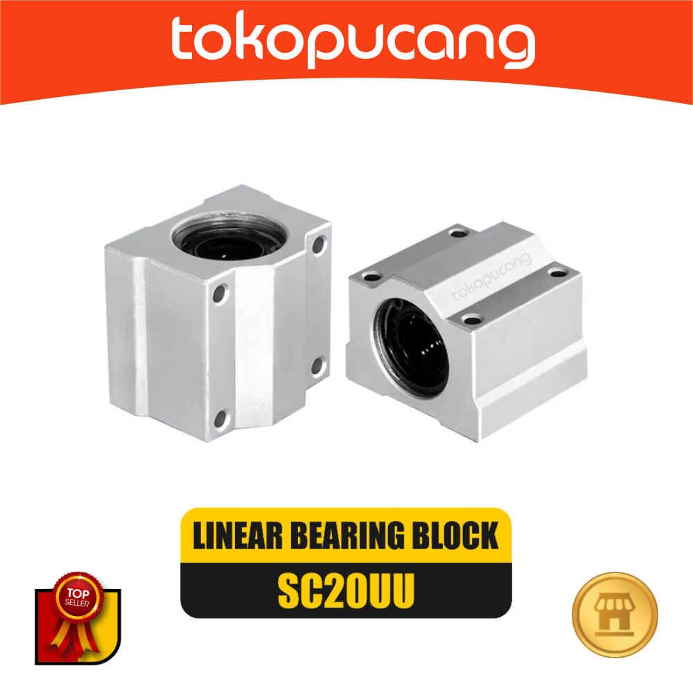 Jual Linear bearing block SC20UU box ball 3d printer cnc sliding ...