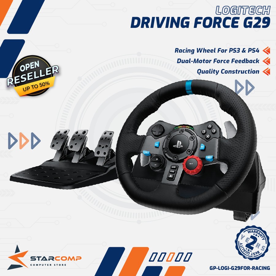 Jual Logitech Driving Force G29 Racing Wheel PS3 PS4 Playstation 3 4 G ...