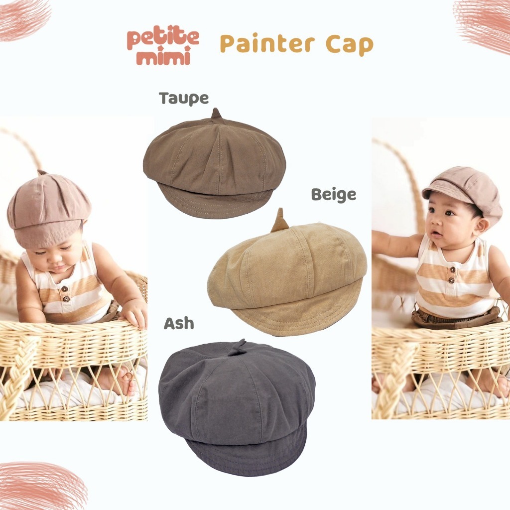 Jual Petite Mimi Painter Cap | Ascot Cap | Baby Nap Cap | Topi anak ...