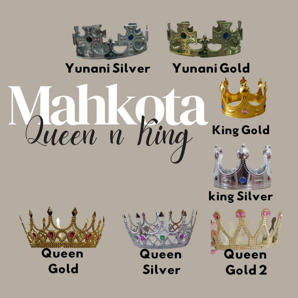 Jual CROWN KING/CROWN QUEEN/MAHKOTA RAJA/MAHKOTA RATU/AKSESORIS PESTA ...