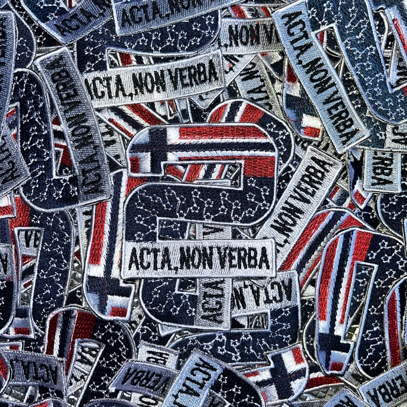 Jual Patch Bordir Emblem ACTA, NON VERBA A4 | Size 7,5 x 8 cm BY SISASATUID | Shopee Indonesia