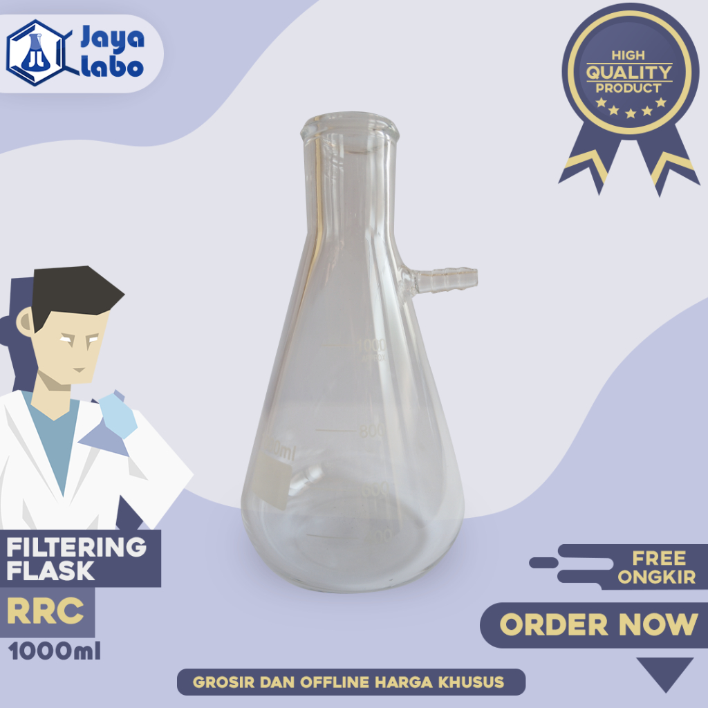 Jual RRC FILTERING FLASK Vol. 1000 ml (1 Liter) / Alat Laboratorium ...
