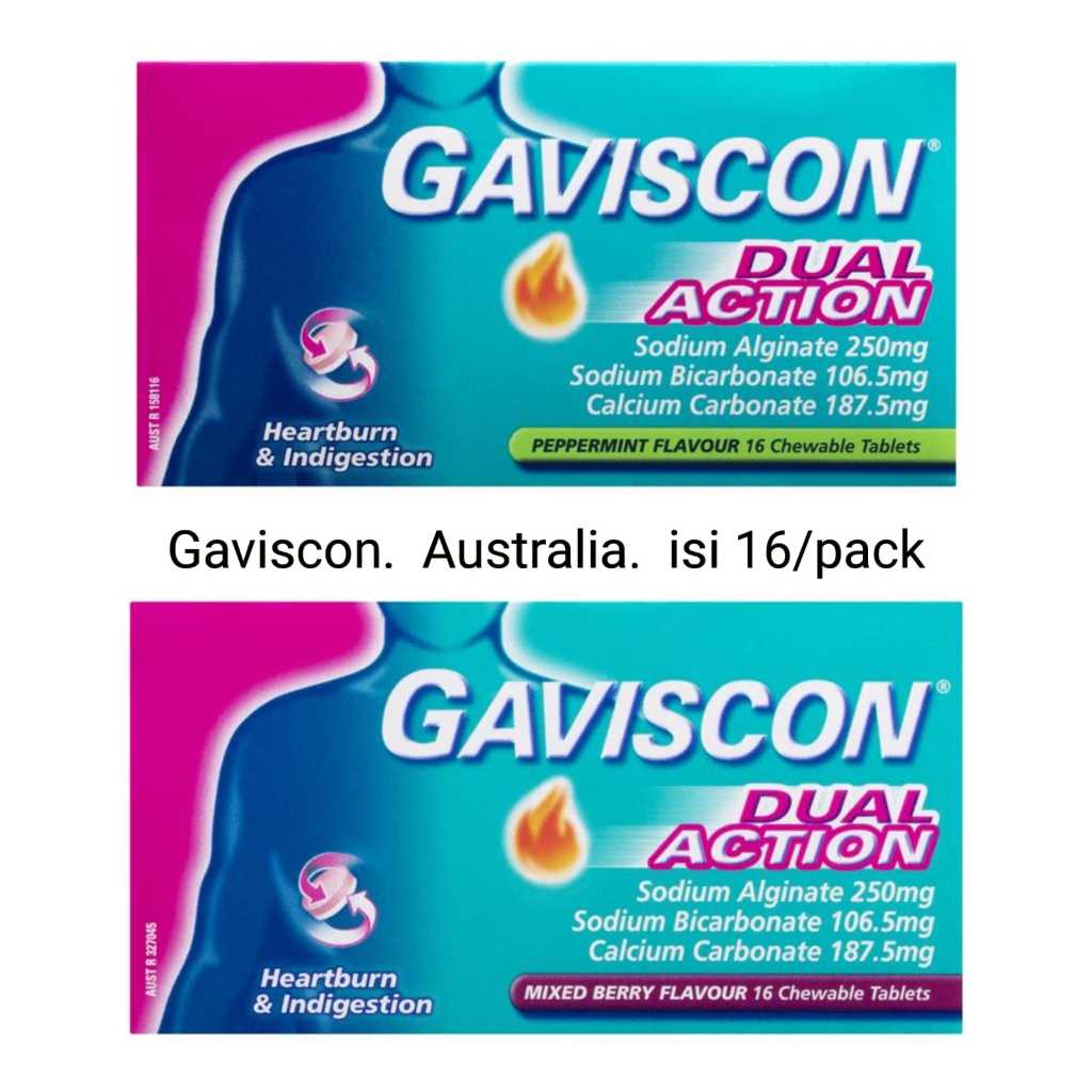 Jual Gaviscon Dual Action Chewable Tablets Heartburn & Indigestion ...