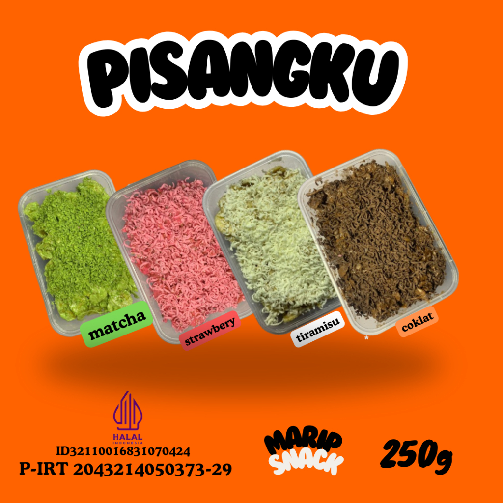 Jual paket 4 varian 250g keripik pisang lumer rasa tiramisu, matcha ...