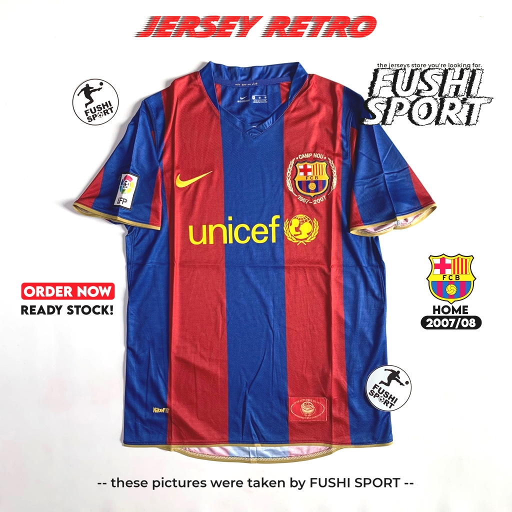 Jual RETRO | Jersey Baju Bola Barca Home 2007 2008 Camp Nou Grade Ori ...