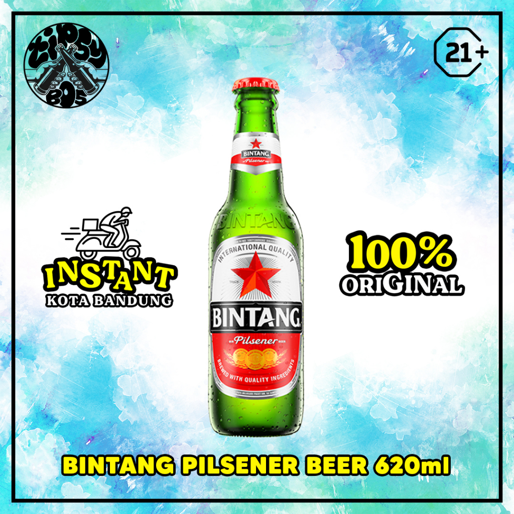 Jual Bintang Beer Pilsener Bottle / Bir Botol 620ml - Tipsybos | Shopee Indonesia