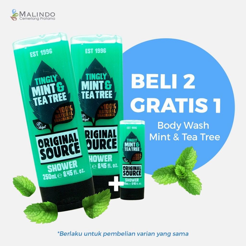 Jual Original Source Body Wash Mint & Tea Tree 250ml Sabun Mandi Cair ...