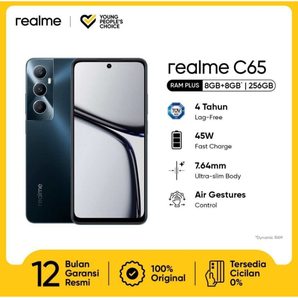 Jual realme C65 [8GB/128GB - 8GB/256GB] Garansi Resmi 1 Tahun | Shopee Indonesia